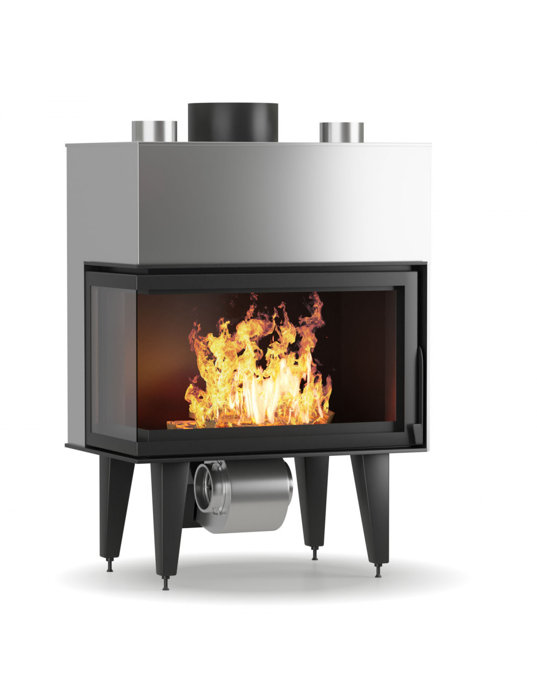 Inserto camino ventilato a legna 15 kw